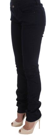 Costume National Womens Blue Cotton Blend Slim Fit Jeans Clothing