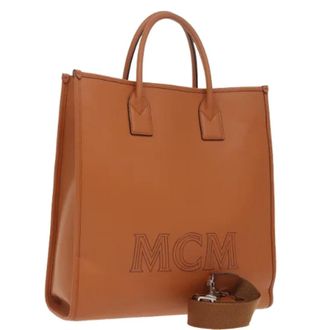 MCM Pre-owned Cuir sacs-main - Femme - Pre-owned - Brun - Taille: ONE Size