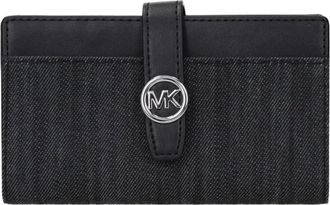 Michael Kors Femme, Accessoires, Noir, Taille: ONE Size Portefeuille de Luxe en Tissu au Design &Eacute;l&eacute;gant
