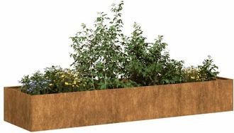 vidaXL Vidaxl - Jardini&egrave;re rouill&eacute;e 280x80x40 cm en acier inoxydable - Fond ouvert pour drainage - Supports int&eacute;rieurs pour stabilit&eacute; - Design moderne