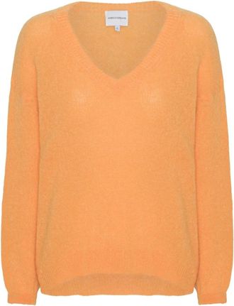 Americandreams Americandreams, Femme, Pulls, Orange, Taille: 38 FR Silja V Neck Knit