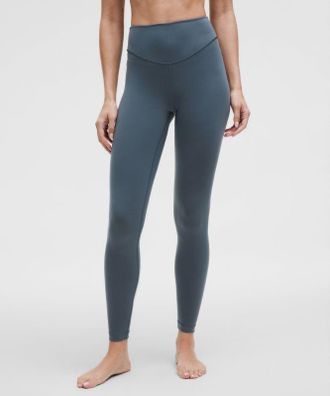 lululemon Wunder Under Leggings aus mit hohem Bund f&uuml;r Frauen - 71 cm - Gr&ouml;&szlig;e 0 in Iron Blue