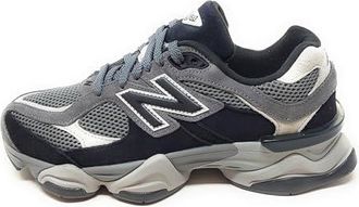 New Balance 9060 Baskets de sport U9060ERA grisomnoir, maille et daim, semelle amortissée, design chunky, Gris et noir., 40.5 EU