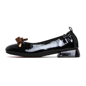 Cesare Gaspari Lackleder Ballerinas mit Verzierung - - Shoes - Damen - Schwarzk - 39 EU