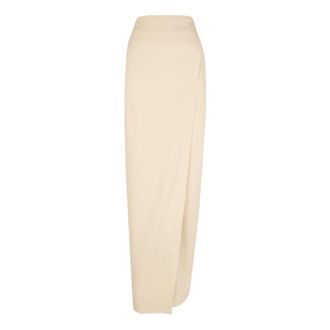 Cortana Asymmetrischer Wickel-Maxirock - - Skirts - Damen - Beige - M