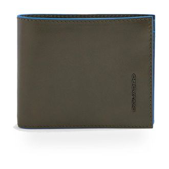 Piquadro Portefeuille en cuir bleu carr&eacute; avec protection Rfid - Homme - Accessoires - Vert - Taille: ONE Size