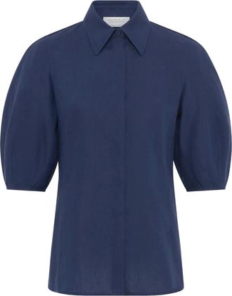 Gabriela Hearst chemise Sansi à manches bouffantes - Bleu
