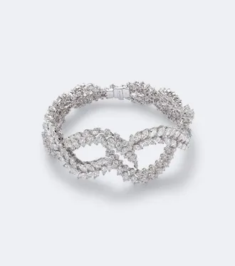 Yeprem Armreif Y-Couture aus 18kt Wei&szlig;gold mit Diamanten