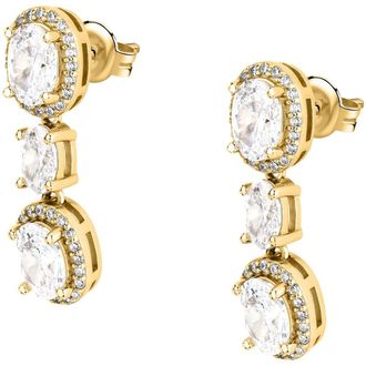 Cleor Boucles doreilles en argent 925/1000 et zircon