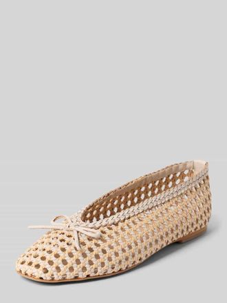 Inuovo Ballerinas aus Leder-Mix in Flecht-Optik