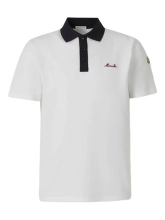 Moncler t-shirt &agrave; logo brod&eacute; - Blanc