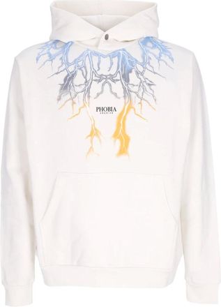 Phobia Archive Homme, Sweatshirts et sweats &agrave; capuche, Blanc, Taille: S Lightning Print Sweat &agrave; capuche