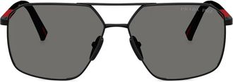 Prada lunettes de soleil &agrave; monture pilote - Noir