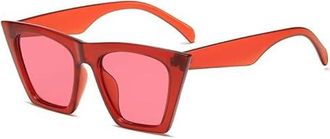 Generic Lunettes De Soleil Homme &Agrave; Monture Fine For Les Trajets Domicile-travail, D&eacute;coratives For Femmes For Sports Plein Air(Red)