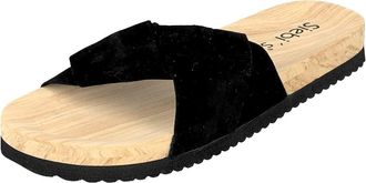 Siebi&acute;s PANAREA Strand-und Badeschuhe die Pantolette f&uuml;r Damen und Extra Leicht: Gr&ouml;&szlig;e: 40 | Farbe: Schwarz-Samt