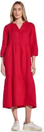 Street One A144339 Robe à Volants, Rouge Gloire, 38 Femmes