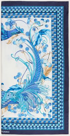 Ferragamo Ferragamo Seidentuch blau