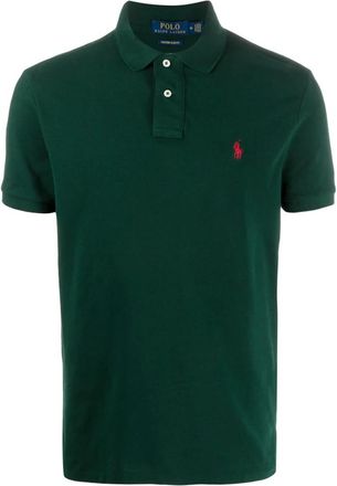 Ralph Lauren Homme, Tops, Vert, Taille: 2XL Polo en maille coupe slim sur mesure