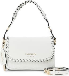 Caf&egrave;noir Sac &Agrave; Rabat Avec Cordon De Serrage, Anse Tress&eacute;e, Breloque Glace Et Bandouli&egrave;re, Pour Femme, Couleur Blanc, Taille Taille Unique