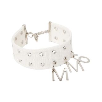 Maison Margiela Experimentelle Logo-Anh&auml;nger Chokerkette - - Accessories - Damen - Wei&szlig; - ONE SIZE