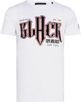 Cipo & Baxx T-Shirt T-Shirt mit gro&szlig;em Frontprint ein Highlight