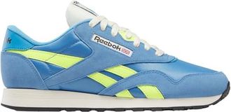 Reebok Baskets Classiques en Nylon pour Homme, Essentialblue Solaracidyellow Vtgchalk, 42.5 EU