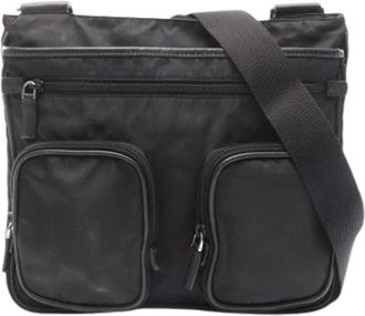 Prada unisex, Pre-owned, Noir, Taille: ONE Size Sac bandouli&egrave;re en nylon Pre-owned