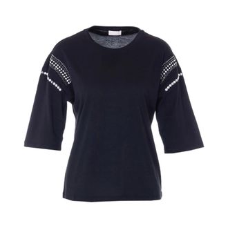 Liu Jo Femme, Tops, Noir, Taille: 36 FR T-shirt orn&eacute;
