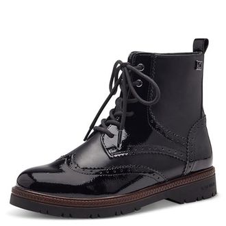 s.Oliver Bottines Plates en Dentelle pour Femme 5-25232-43, Noir, 36 EU