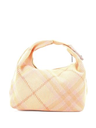 Burberry Peg Handle Bag Knit Check Fabric Medium hobo bag - Multicolore