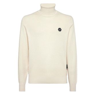 Philipp Plein Turtle Neck Ls - - Knitwear - Herren - Beige - L