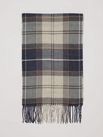 Barbour Acryl-Schal mit Tartanmuster und Fransenr&auml;ndern