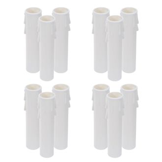 Valiclud SOLUSTRE 12 St&uuml;ck E14 Kerzenfassungsh&uuml;lsen 105cm Kunststoff Tropfenform Hitzebest&auml;ndig Ersatzabdeckungen f&uuml;r Kronleuchter Deckenleuchten Lampenfu&szlig;h&uuml;ls