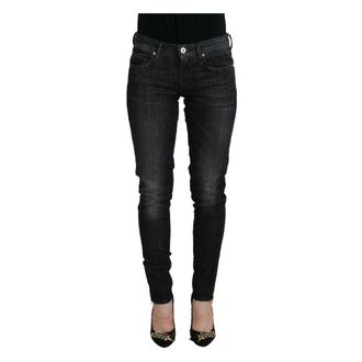 Fiorucci Femme, Jeans, Noir, Taille: W28 Jeans Skinny Noirs à Taille Basse
