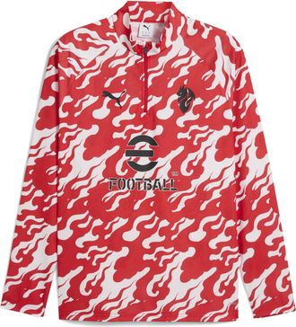 Puma Haut davant-match &agrave; 1/4 zip AC Milan Homme, Accessoires, Blanc, 3XL