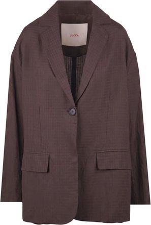 Jucca Femme, Vestes, Brun, Taille: 40 FR Veste &agrave; Carreaux Oversize