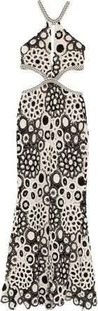 PatBo Patbo, Femme, Robes, Multicolore, Taille: 36 FR Coral Crochet Maxi Dress