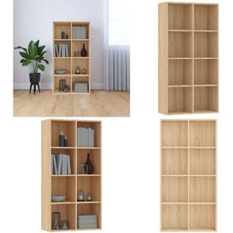 vidaXL Vidaxl - B&uuml;cherregal/Sideboard Sonoma-Eiche 66&times;30&times;130 cm Holzwerkstoff - B&uuml;cherregal - Sideboard - Eiche Dekor - Holzwerkstoff - M&ouml;bel - Home & Living