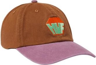 HUF Casquette CV Big Block lavée 6 panneaux, marron, Taille unique