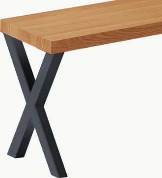 Lamofootwear Manufaktur Sitzbank Esszimmer Holzbank 30x100x47cm, Möbelfüße Design Anthrazit/Rustikal