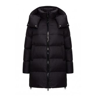 Cesare Gaspari Oversized Kapuzen-Daunen-Pufferjacke - - Coats - Damen - Schwarzk - L