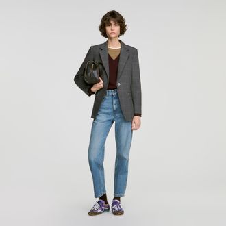 Sandro Karierter taillierter Blazer