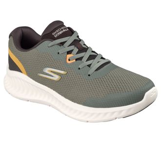 Skechers Sneaker SKECHERS GO WALK NOW-VILIGENT, Herren, Gr. 44, oliv, braun, Textil, Schuhe Sneaker, Schn&uuml;rschuh, Halbschuh, Freizeitsneaker mit verst&auml;rkter Ka