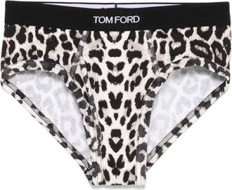 Tom Ford Homme, Sous-v&ecirc;tements, Multicolore, Taille: XL Culotte Imprim&eacute; L&eacute;opard en M&eacute;lange de Coton