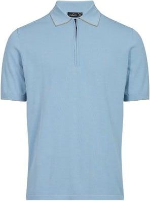 van Laack Polo col zipp&eacute; droit uni