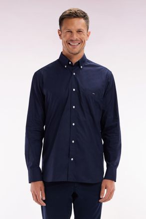 Eden Park Chemise En Coton Marine Coudière Coupe Droite