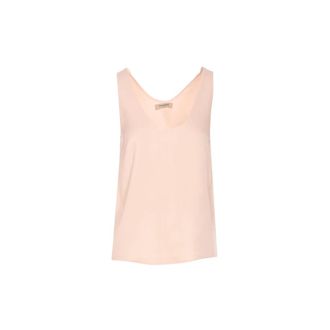 Twinset Satin Top mit Breiten Schultern - - Tops - Damen - Rosa - XL