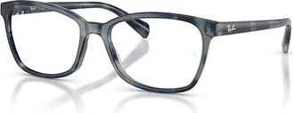Ray-Ban Rb5362 Optics Opal Blue Havana Fassung Klar Glas Polarisiert 54-17
