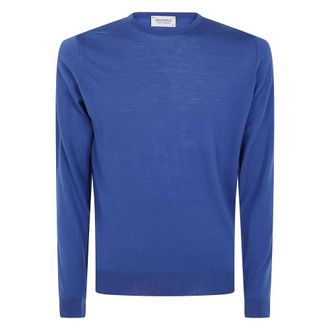 John Smedley Lundy Rundhals-Pullover - - Knitwear - Herren - Blau - 2XL