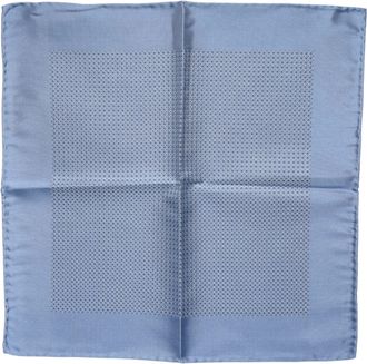 Dolce & Gabbana Light Blue Silk Square Men Foulard Scarf